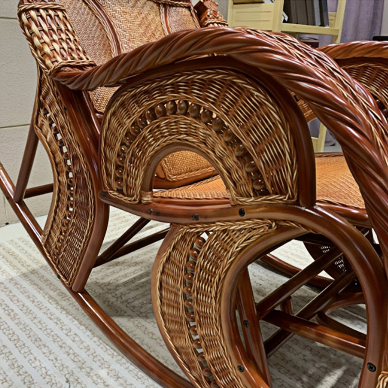 ComfySofa.s Rattan woven home nap leisure rocking chair | Wayfair