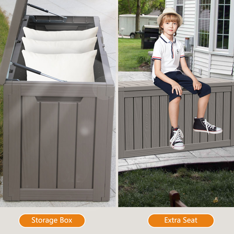 Modern Depo 80 Gallons Water Resistant Polypropylene(PP) Lockable Deck ...