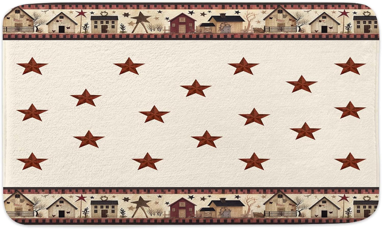 Rosalind Wheeler Rustic Country Bath Rugs For Bathroom, Primitive Barn ...