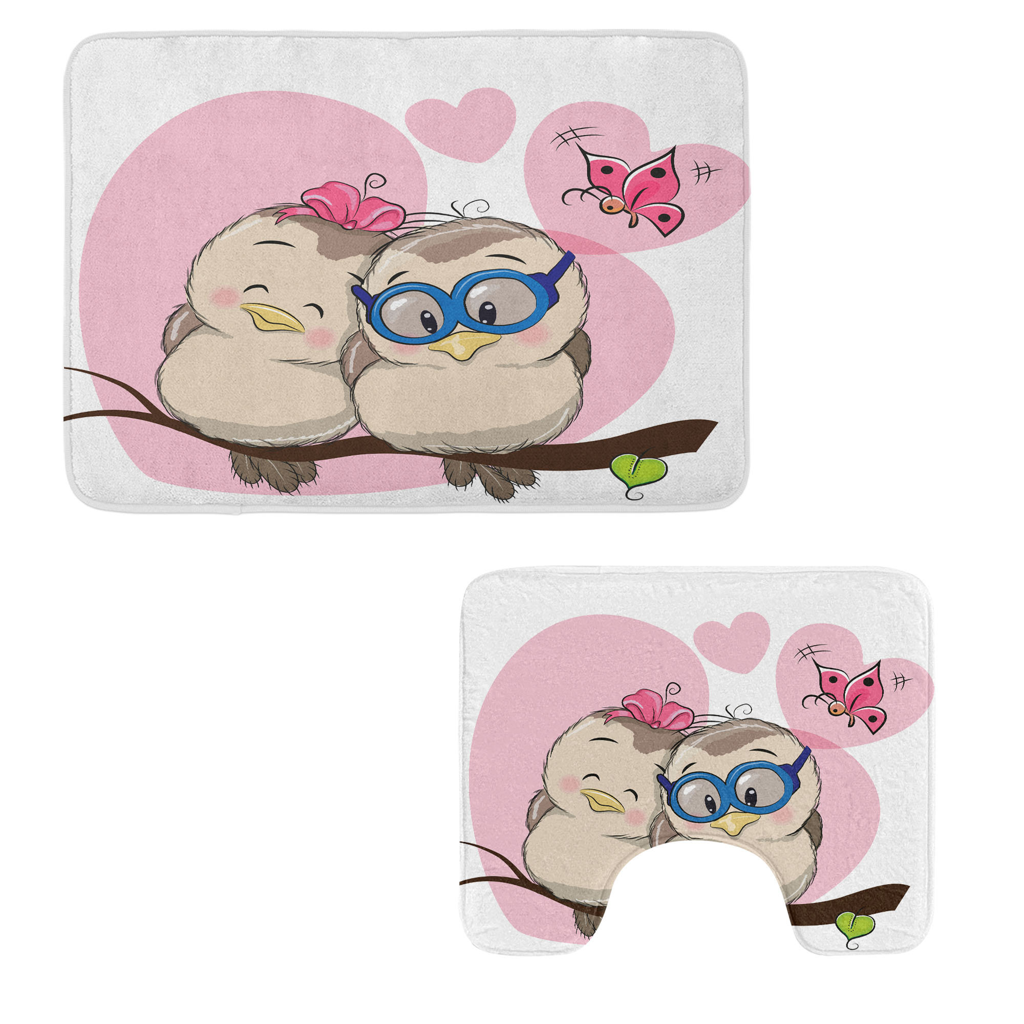 East Urban Home Colorful Bathroom Rug Set 2 Pieces Rectangle & Contour ...