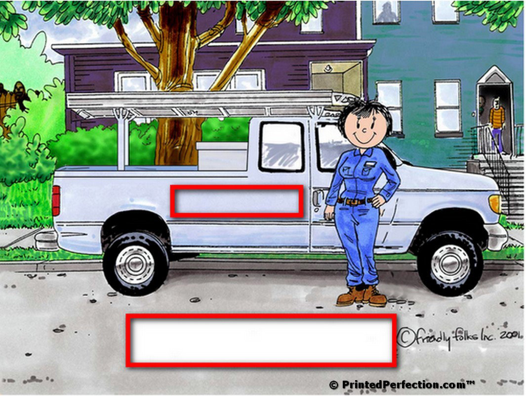 Printed Perfection Personalized Pick Up Truck, Blue - Female Small ...