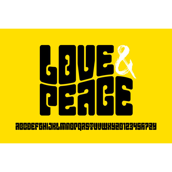 Trinx Hippie Psychedelic Style 1960S Font - Wayfair Canada