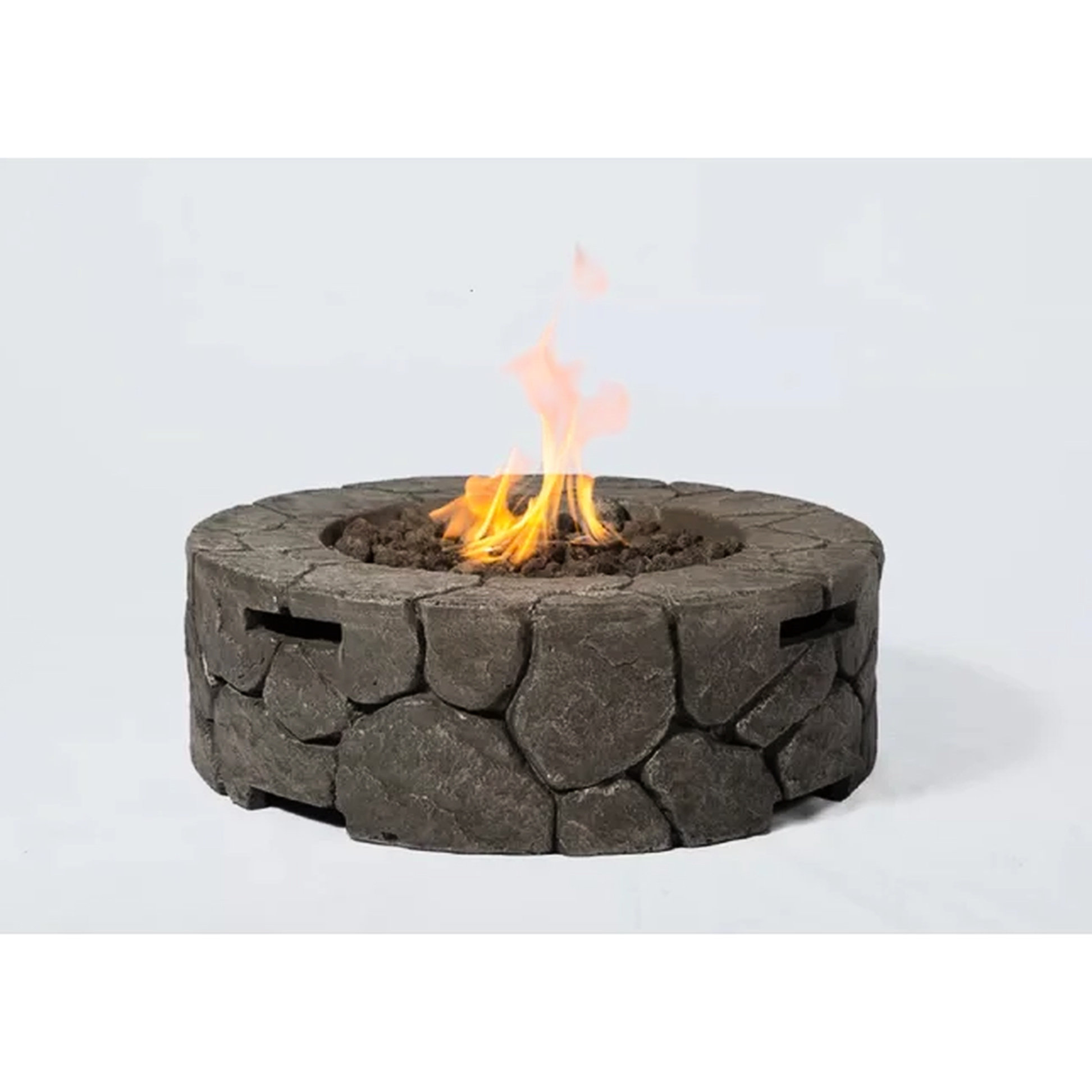 Latitude Run® Reinforced Concrete Fire Pit For Outdoors - 9''h X 28''w ...