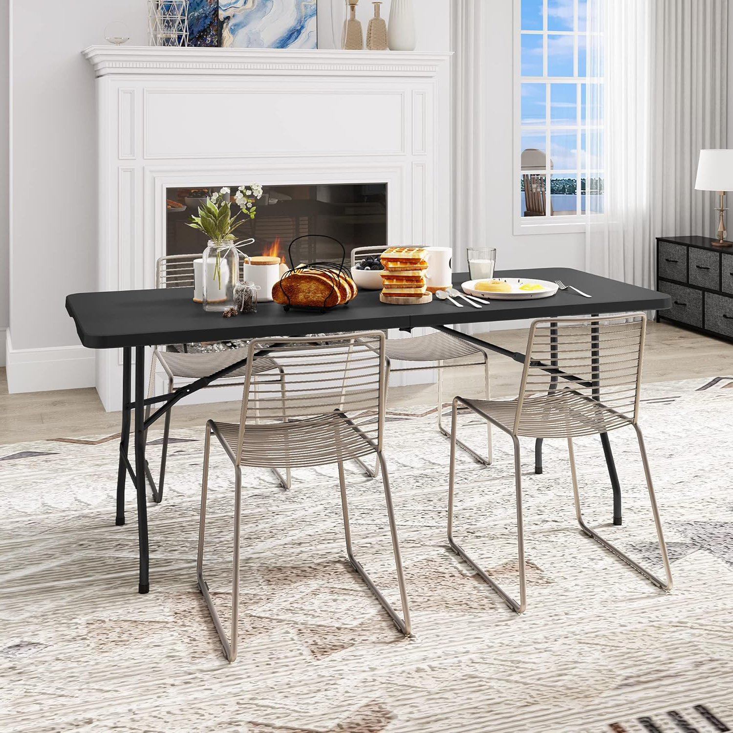 Red Barrel Studio Folding Tables Heavy Duty Folding Table 6ft with ...