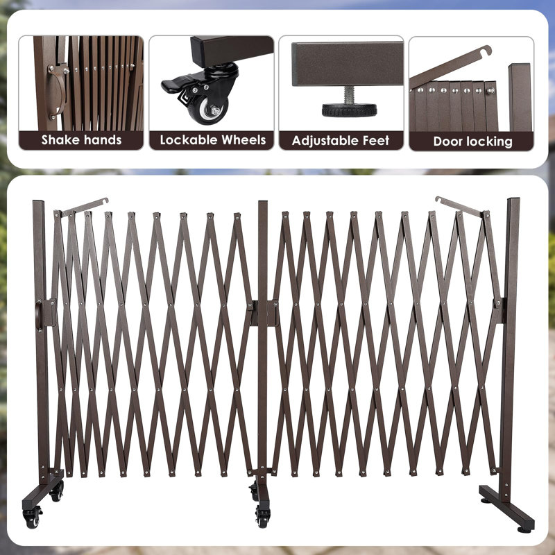 dearlomum 41'' H x 205'' W Folding Security Gate,Expandable Barricade ...