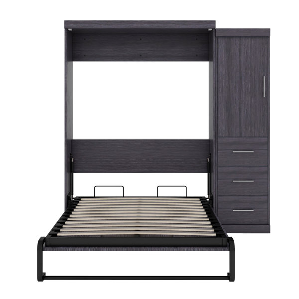 Latitude Run® Full Size Murphy Bed With Wardrobe, Drawers, Bed, And can ...