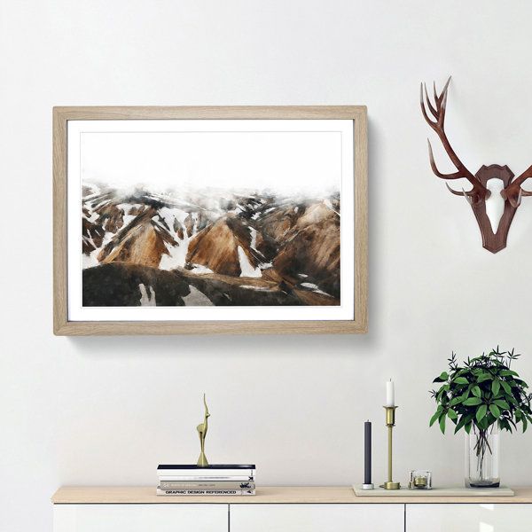 East Urban Home Mountains Under Mist in Iceland - Picture Frame Graphic ...