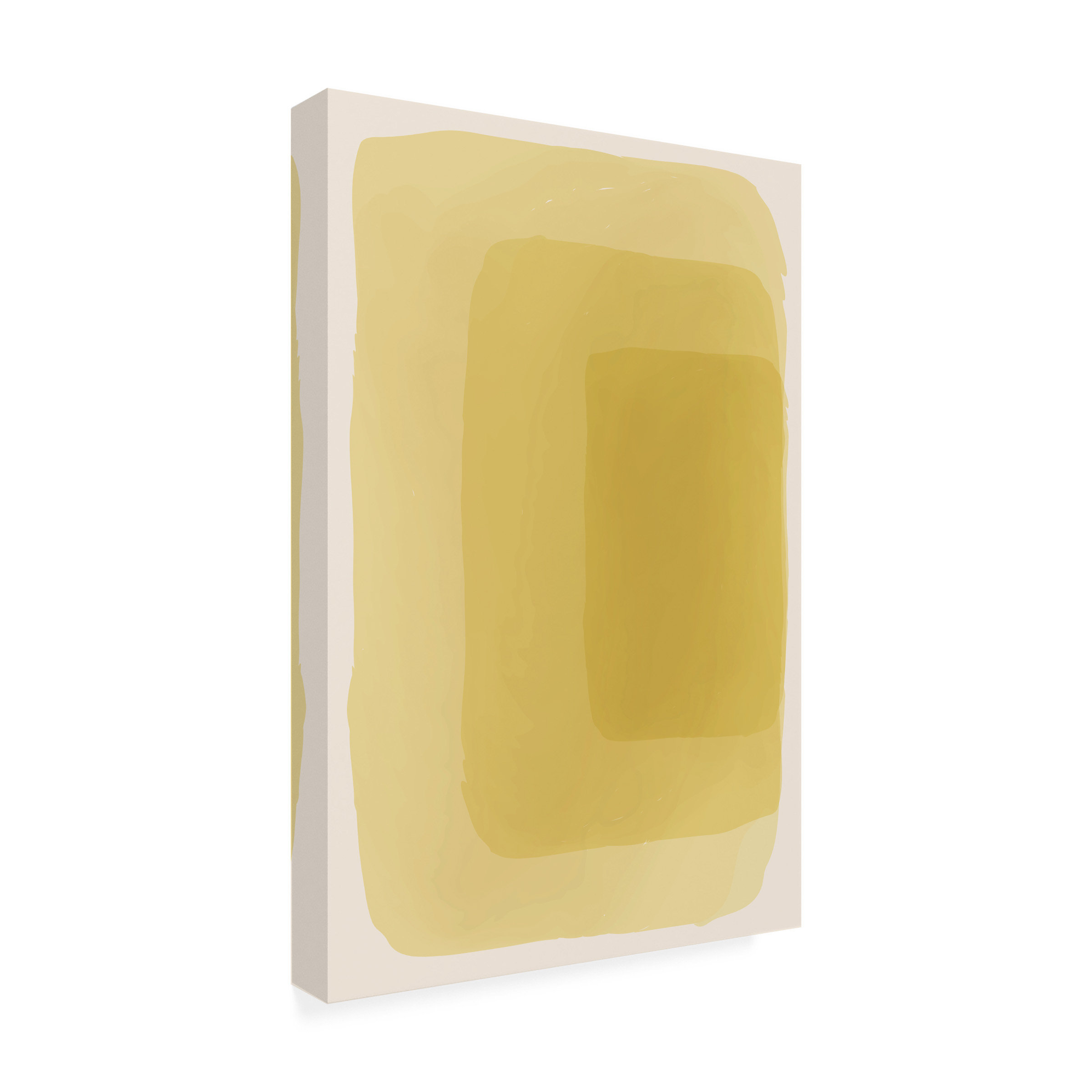 Wrought Studio™ Jay Stanley Yellow Watercolor Shapes 4 On Canvas Print ...