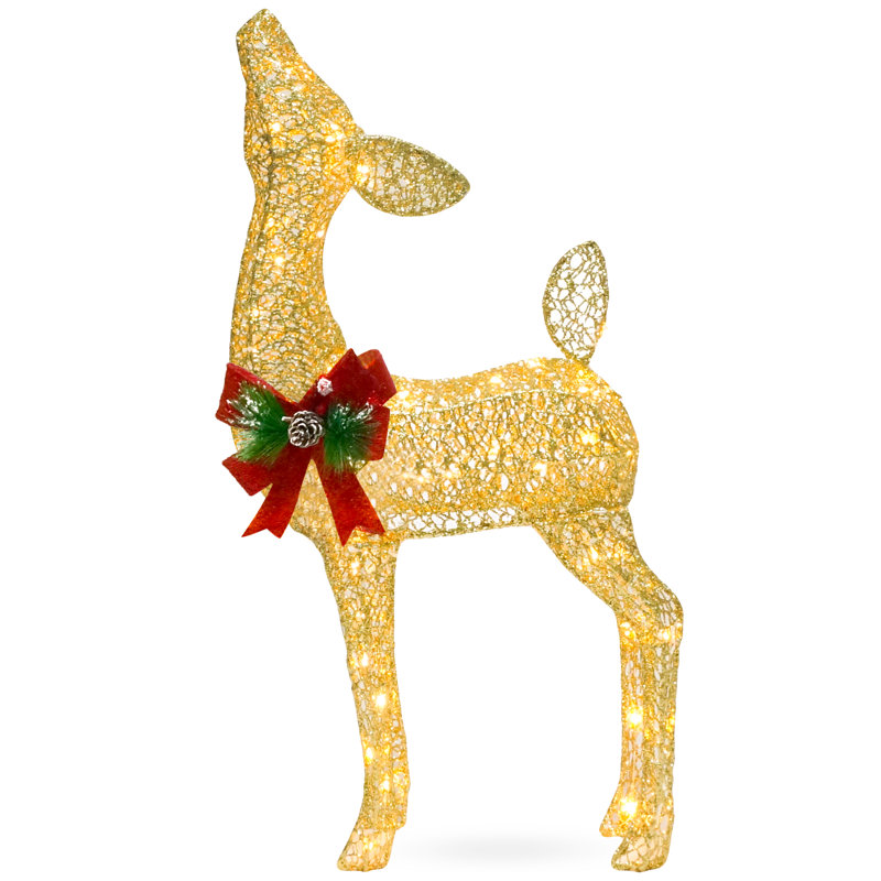 Joiedomi Fabric Fawn Lighted Display | Wayfair