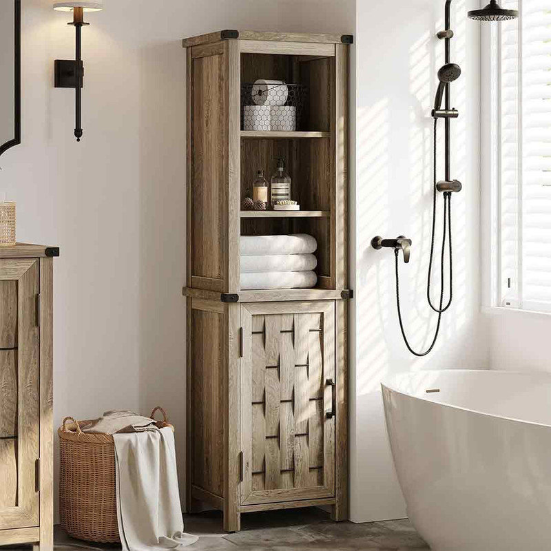 Rosalind Wheeler Ceyonna Engineered Wood Freestanding Bathroom Cabinet ...