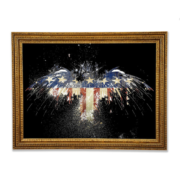 Happy Larry American Flag Eagle - Single Picture Frame Art Prints ...