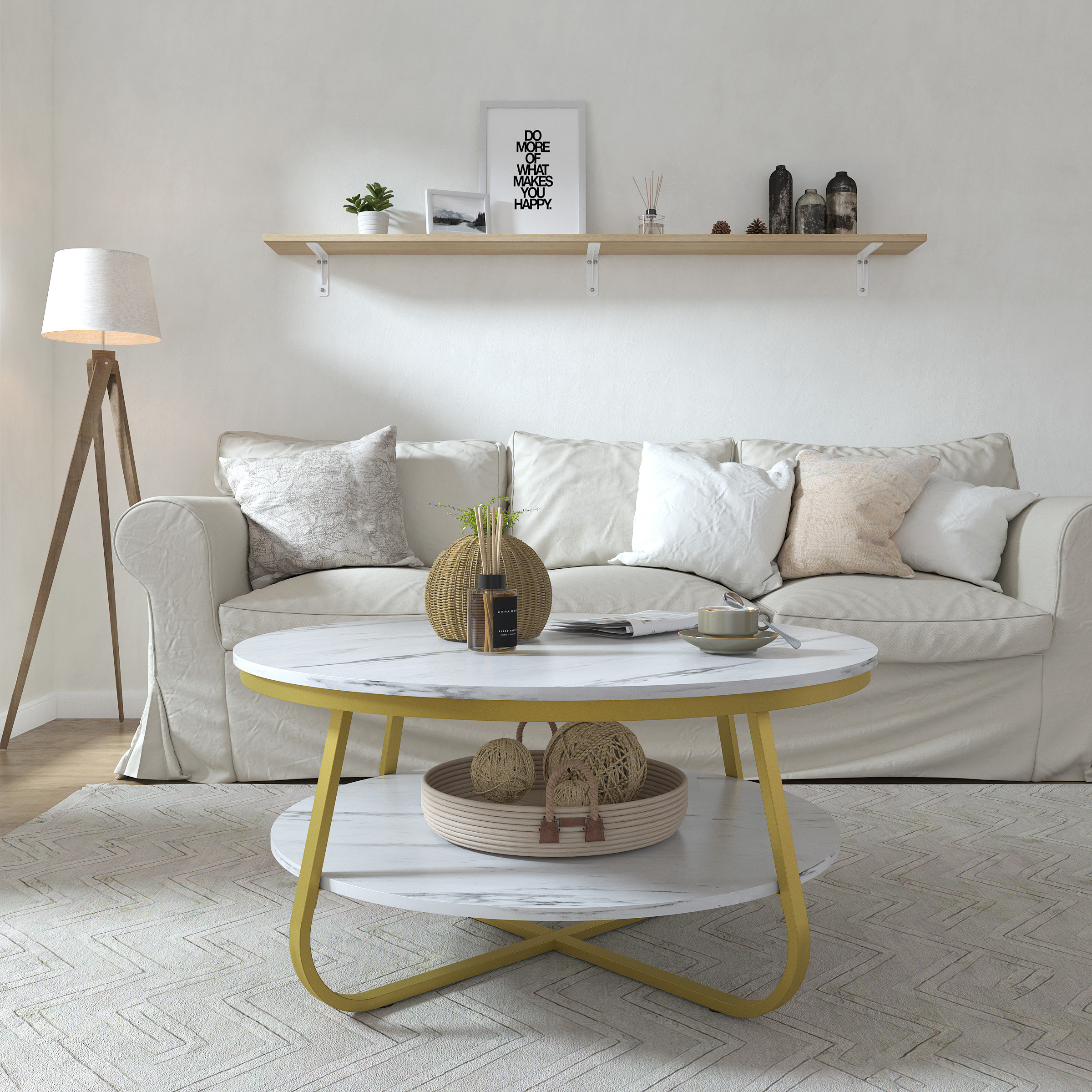 Mercer41 Celin Frame Coffee Table With Storage & Reviews - Wayfair Canada