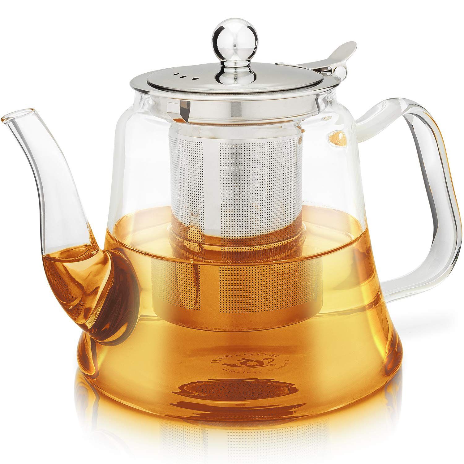 Latitude Run® Siena Borosilicate Glass Teapot – Stain-Free, Heatproof ...