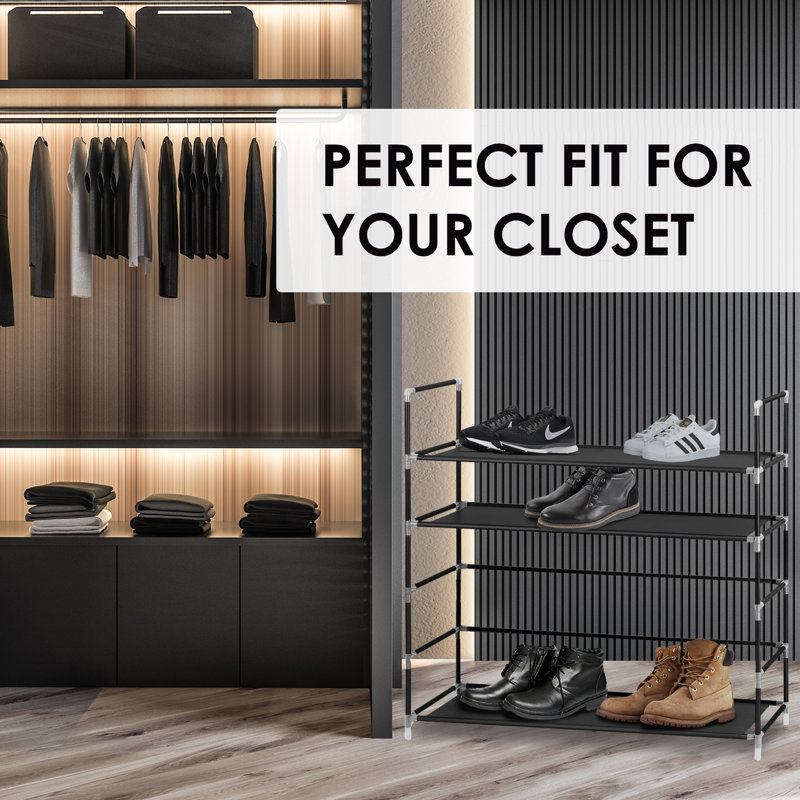 Rebrilliant 15 Pair Stackable Shoe Rack | Wayfair