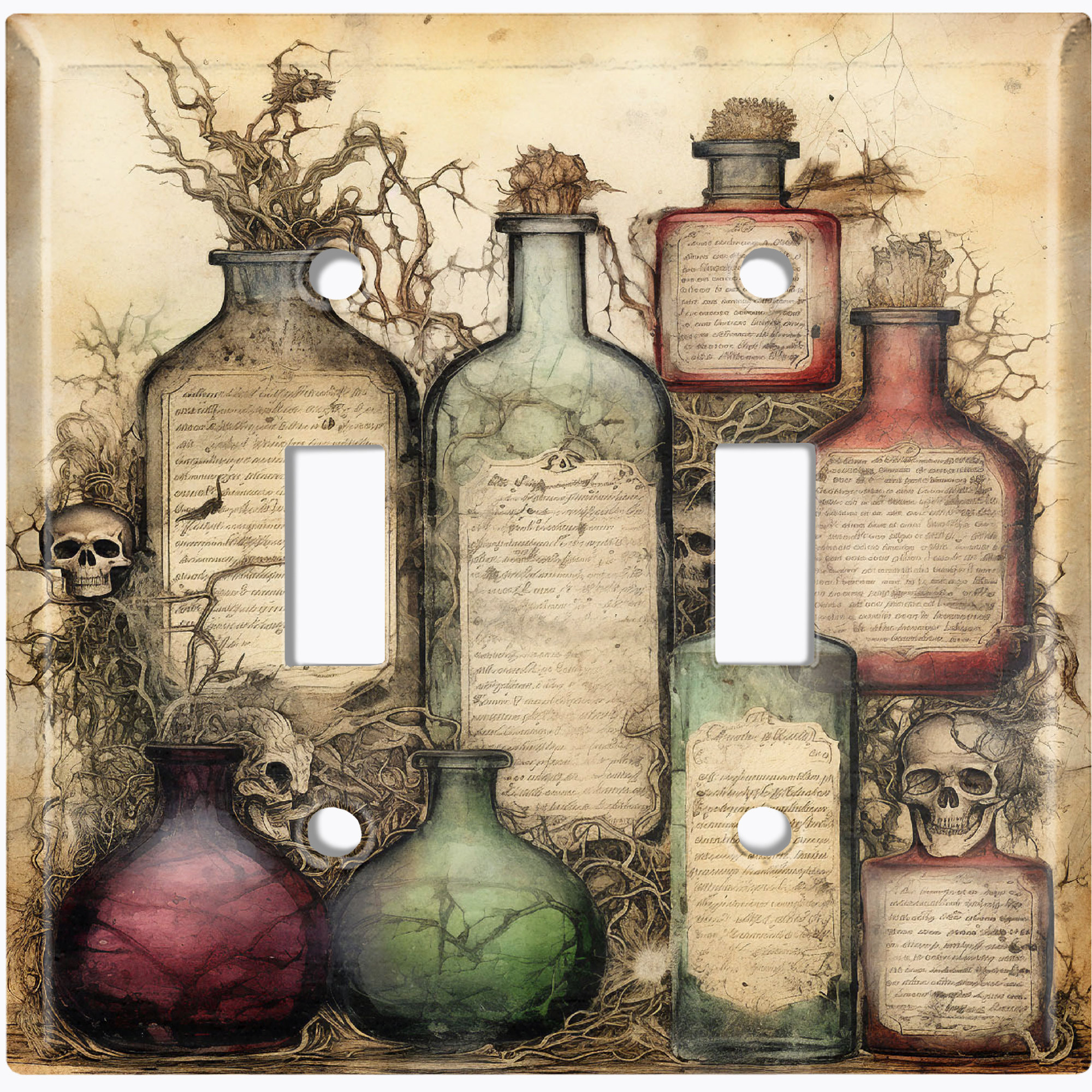 WorldAcc Metal Light Switch Plate Outlet Cover (Halloween Potion ...