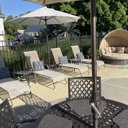 Panama Jack Westerman 73'' Wide Circle Wicker Patio Daybed with ...