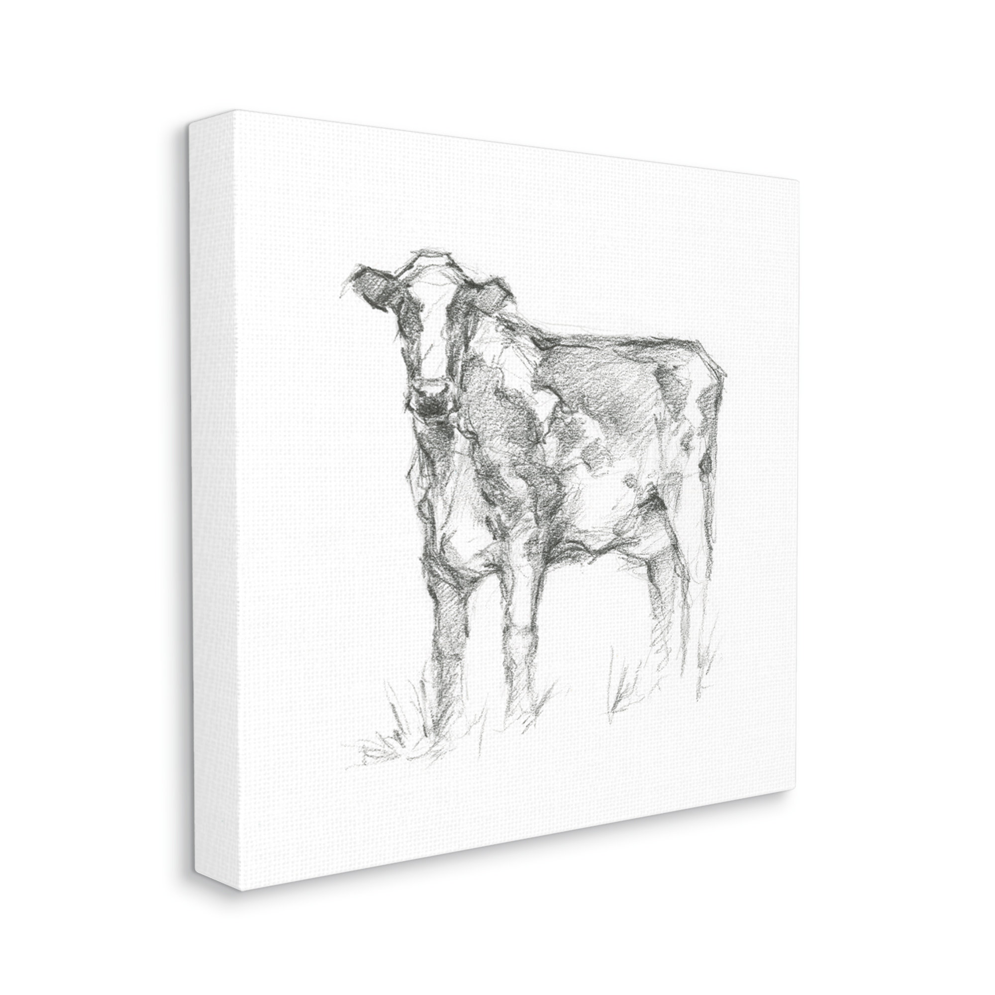 August Grove® Simple Cow Drawing On Canvas by Ethan Harper Drawing ...