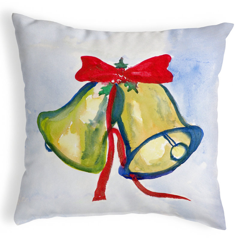 Betsy Drake Interiors Christmas Bells Indoor/Outdoor Lumbar Pillow ...