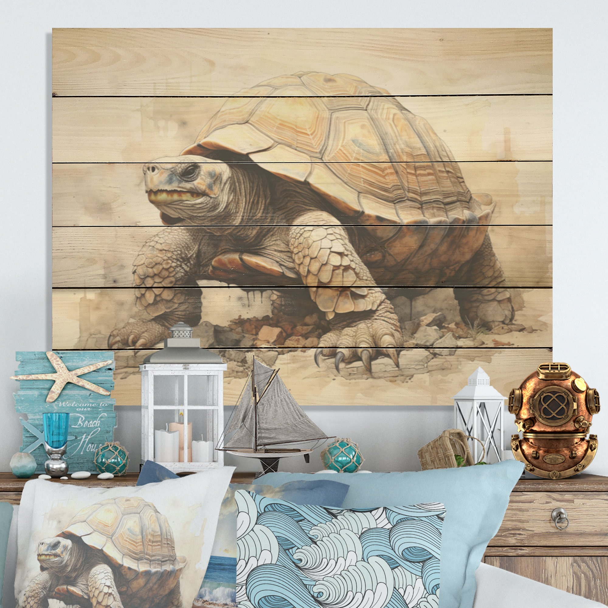 Breakwater Bay Minimalism Turtle I - Turtle Wood Panel Wall Art On ...