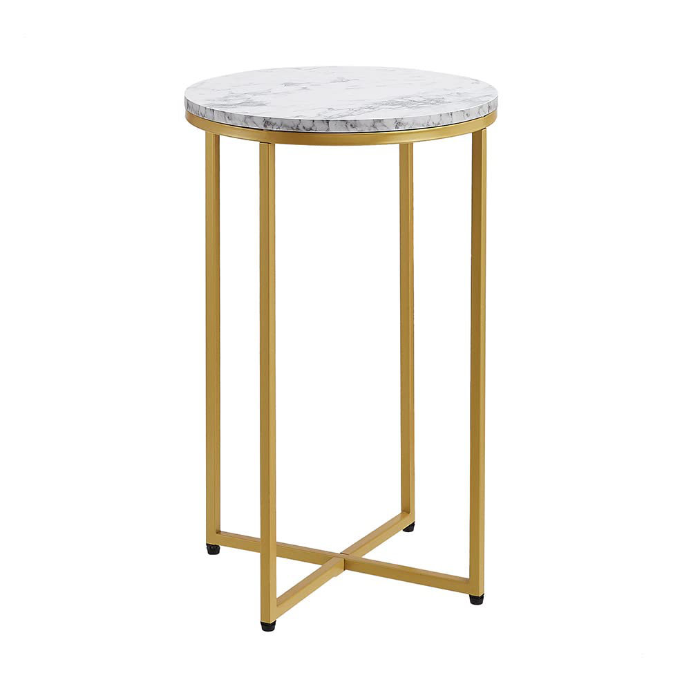 Everly Quinn Concept Modern White End Table - Durable, Stylish, Ideal ...