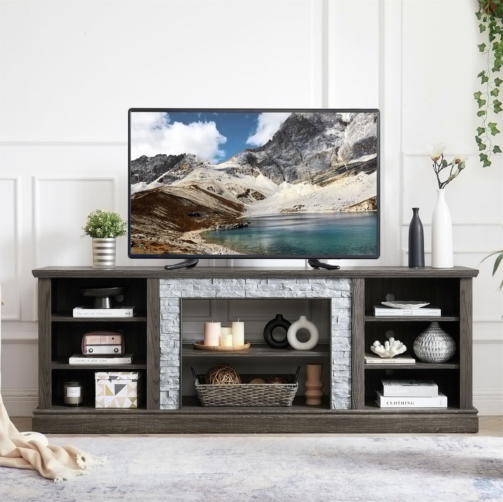 Lark Manor™ TV Stand Media Console Table with Large Storage Cabinet ...