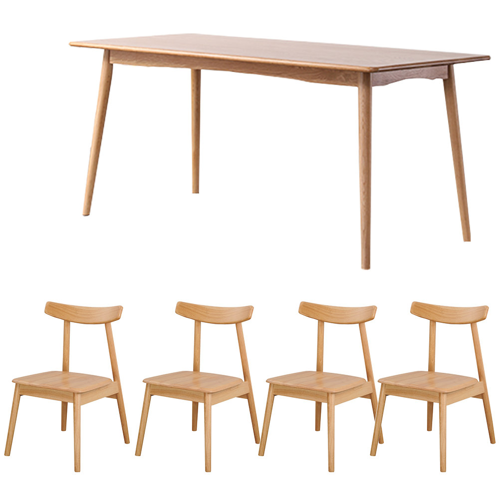 George Oliver Standridge 5 - Piece Solid Wood Dining Set - Wayfair Canada