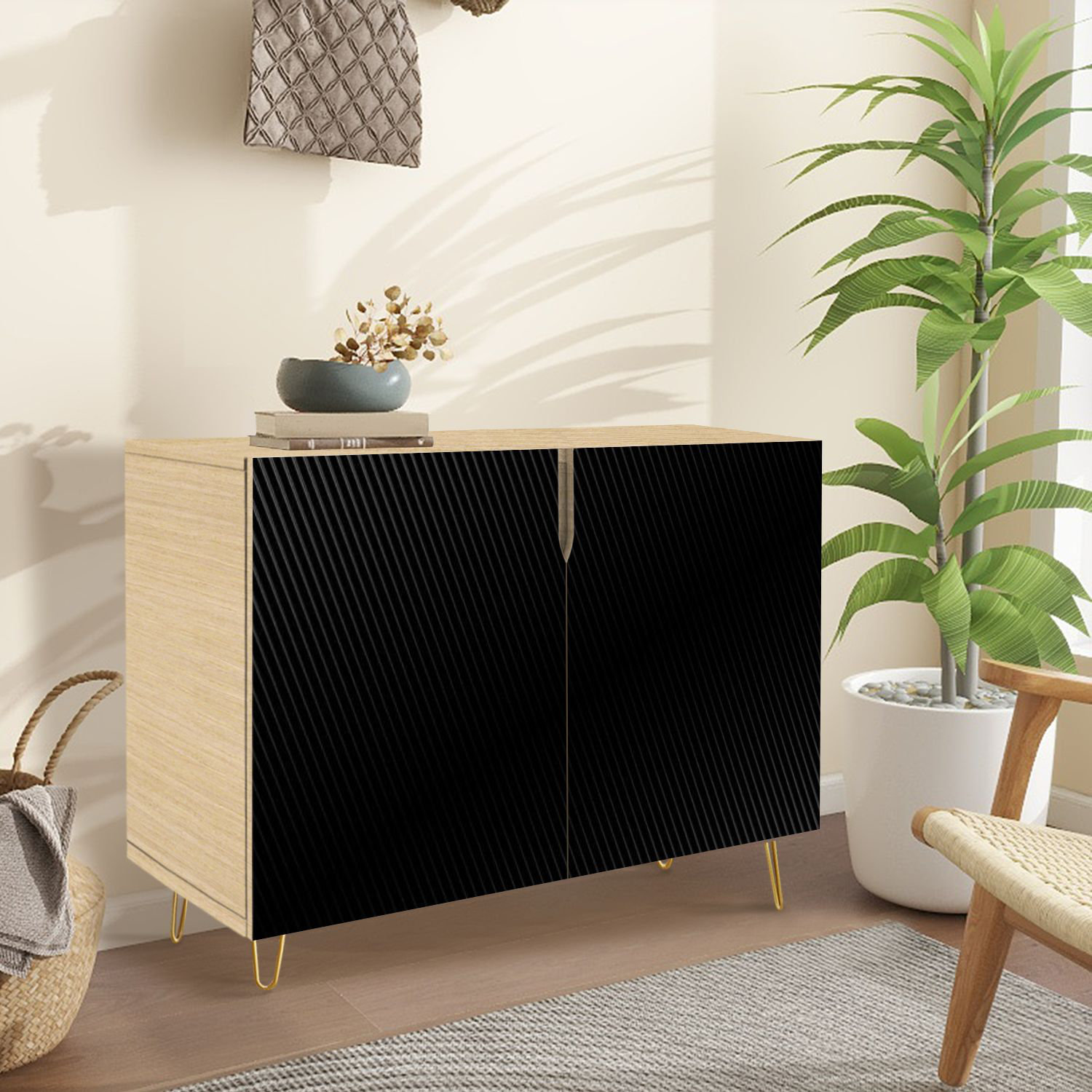 Wrought Studio™ Sideboard Buffet Cabinet with Storage line Minimal ...