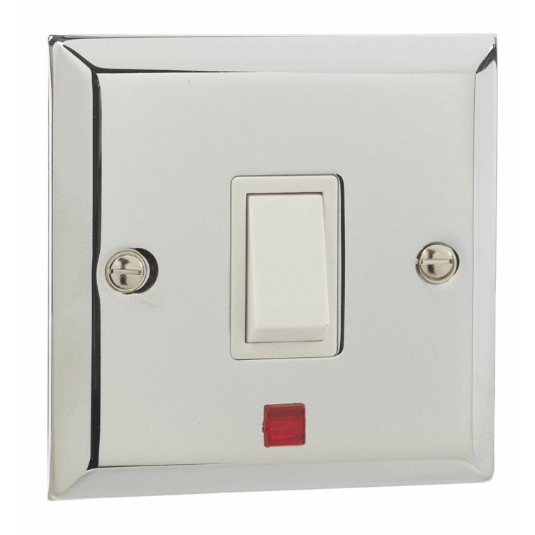 Symple Stuff Chrome Single Toggle Light Switch with Neon Light ...