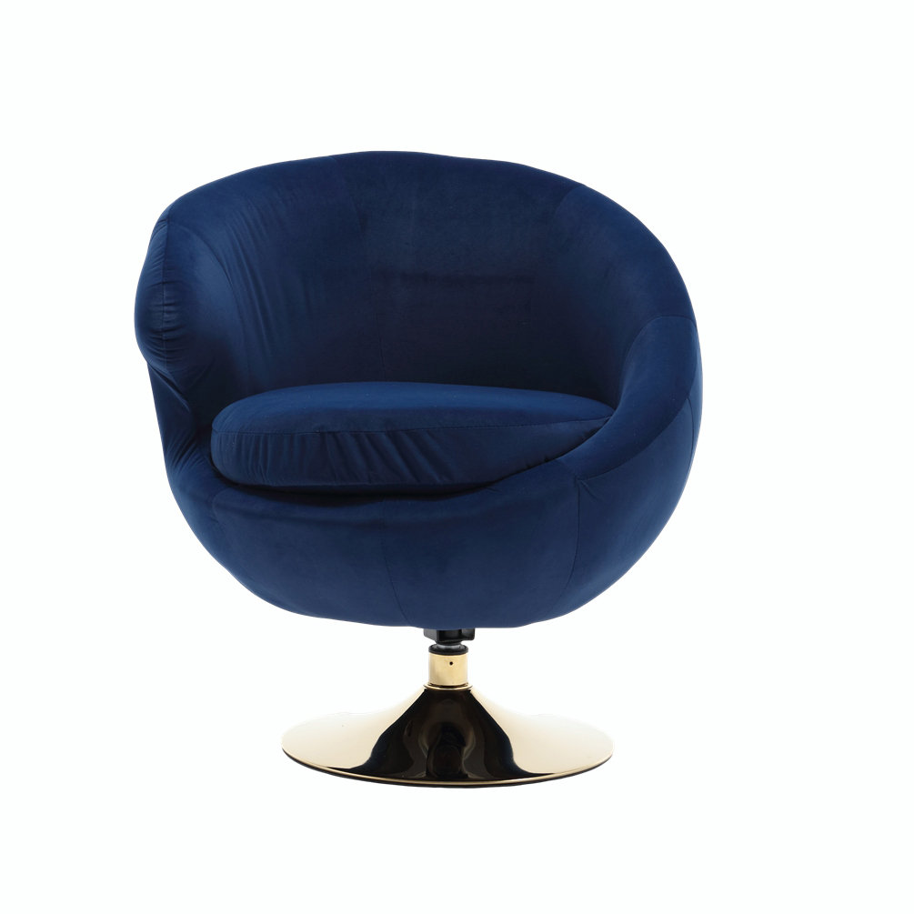 Mercer41 Jiordan 26.38'' Wide Velvet Swivel Barrel Chair | Wayfair