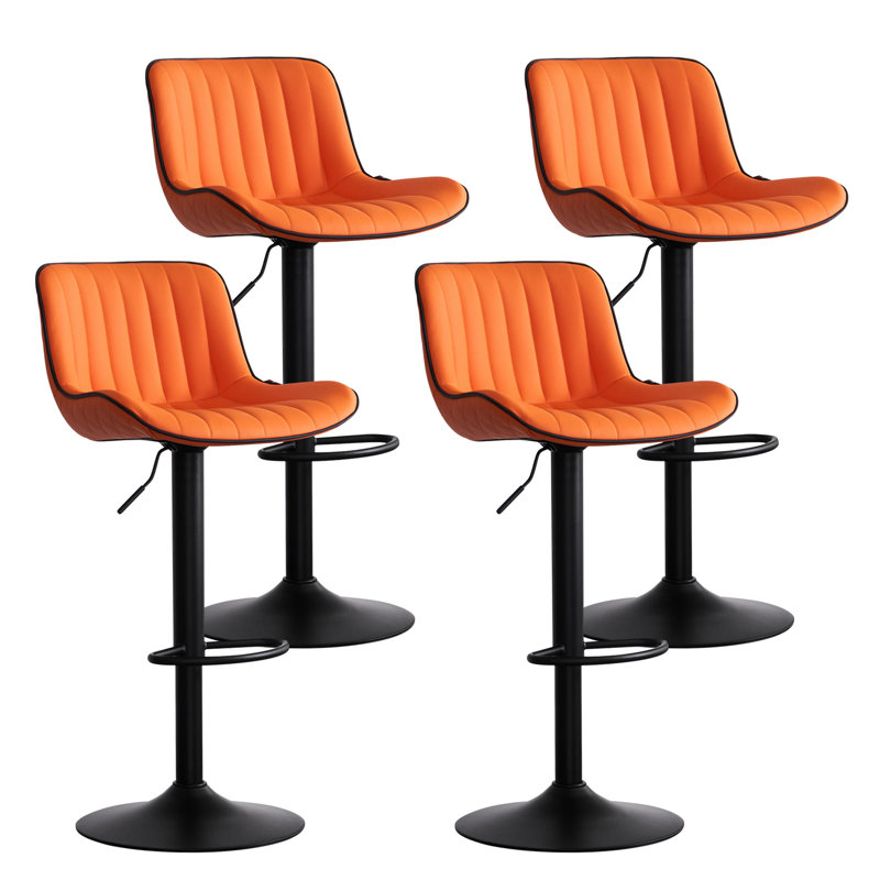 Corrigan Studio® Brinitta Modern Swivel Adjustable Height Bar Stools ...