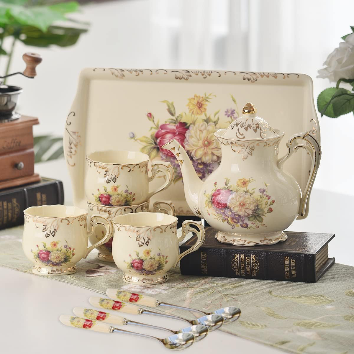 Canora Grey Rosdorf Park Karschner 29oz. Floral Teapot Set | Wayfair