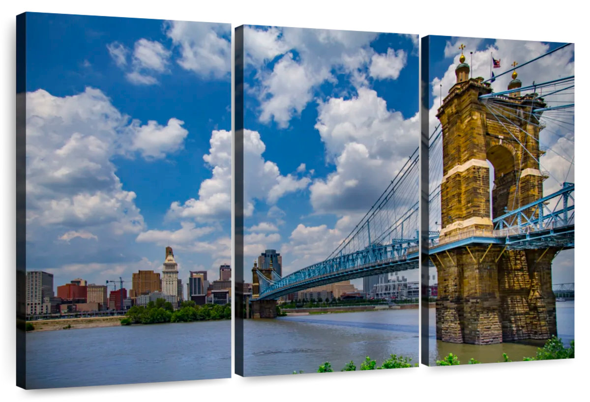 Ebern Designs John Roebling Bridge Skyline | Wayfair