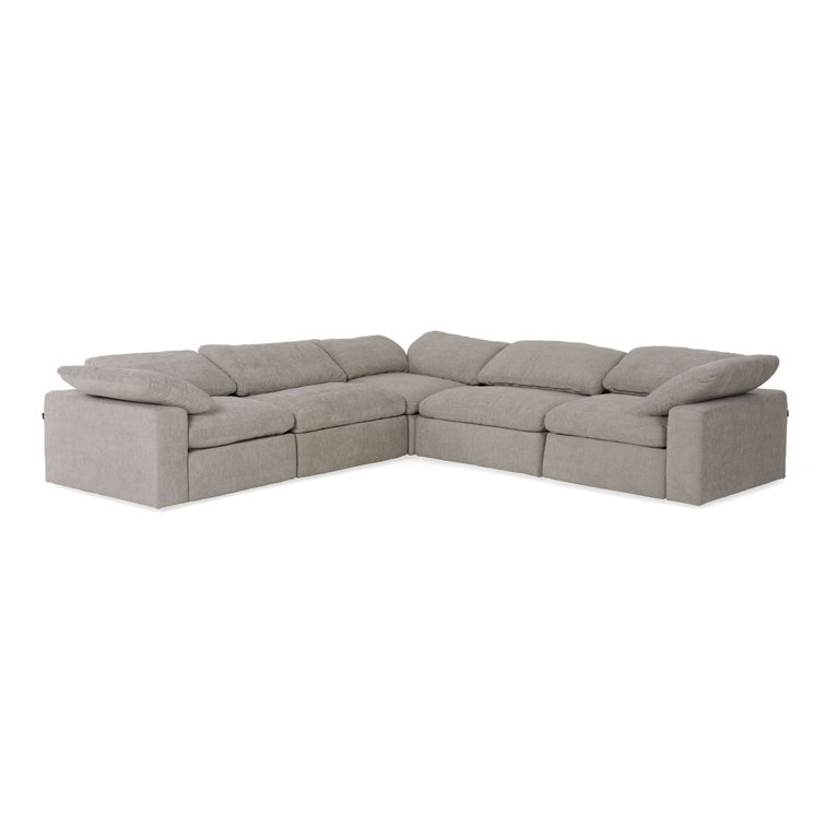 VIG Furniture Corinth 5 - Piece Upholstered Power Reclining Sectional ...
