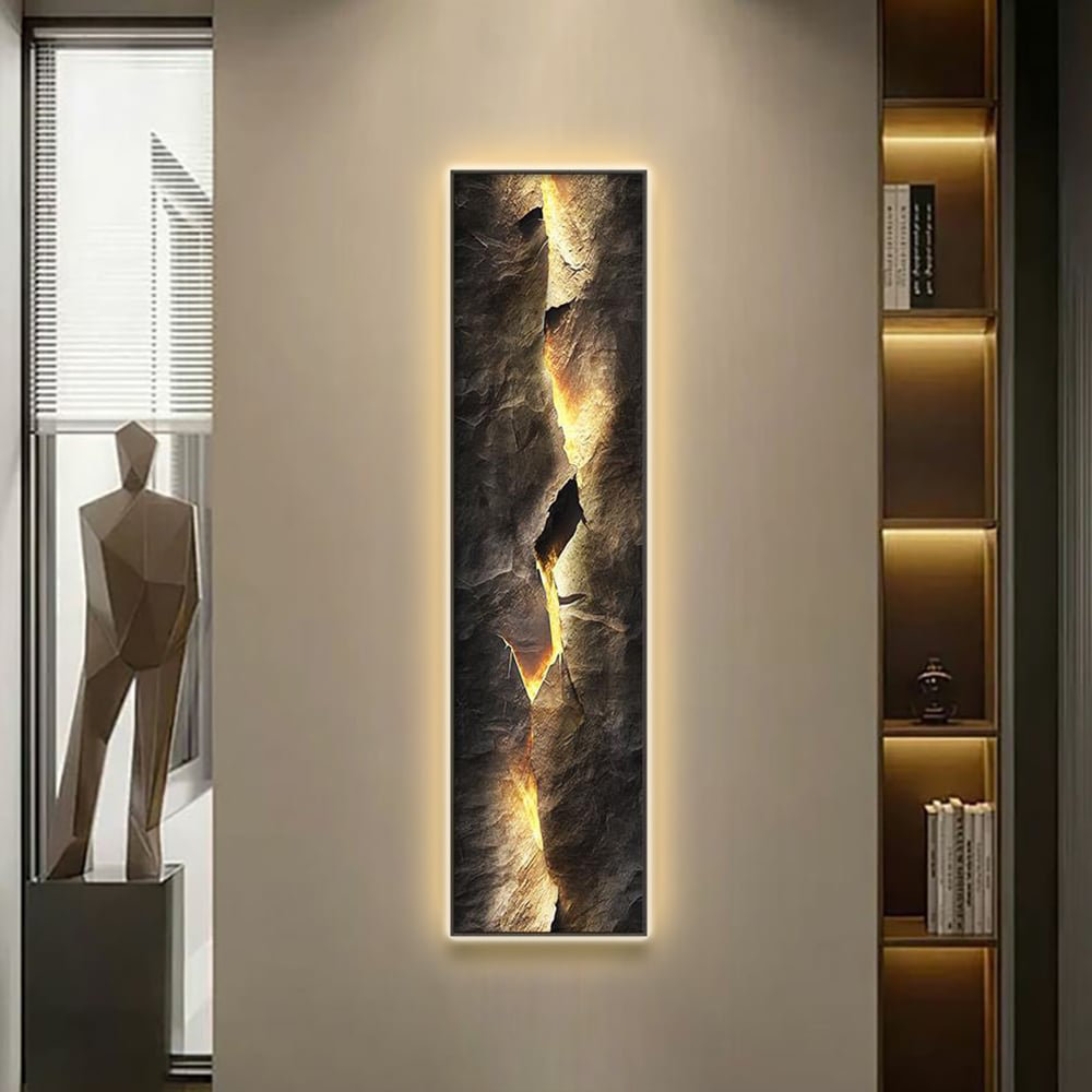 Orren Ellis Modern Abstract LED Wall Art With Backlit Light Home Decor ...
