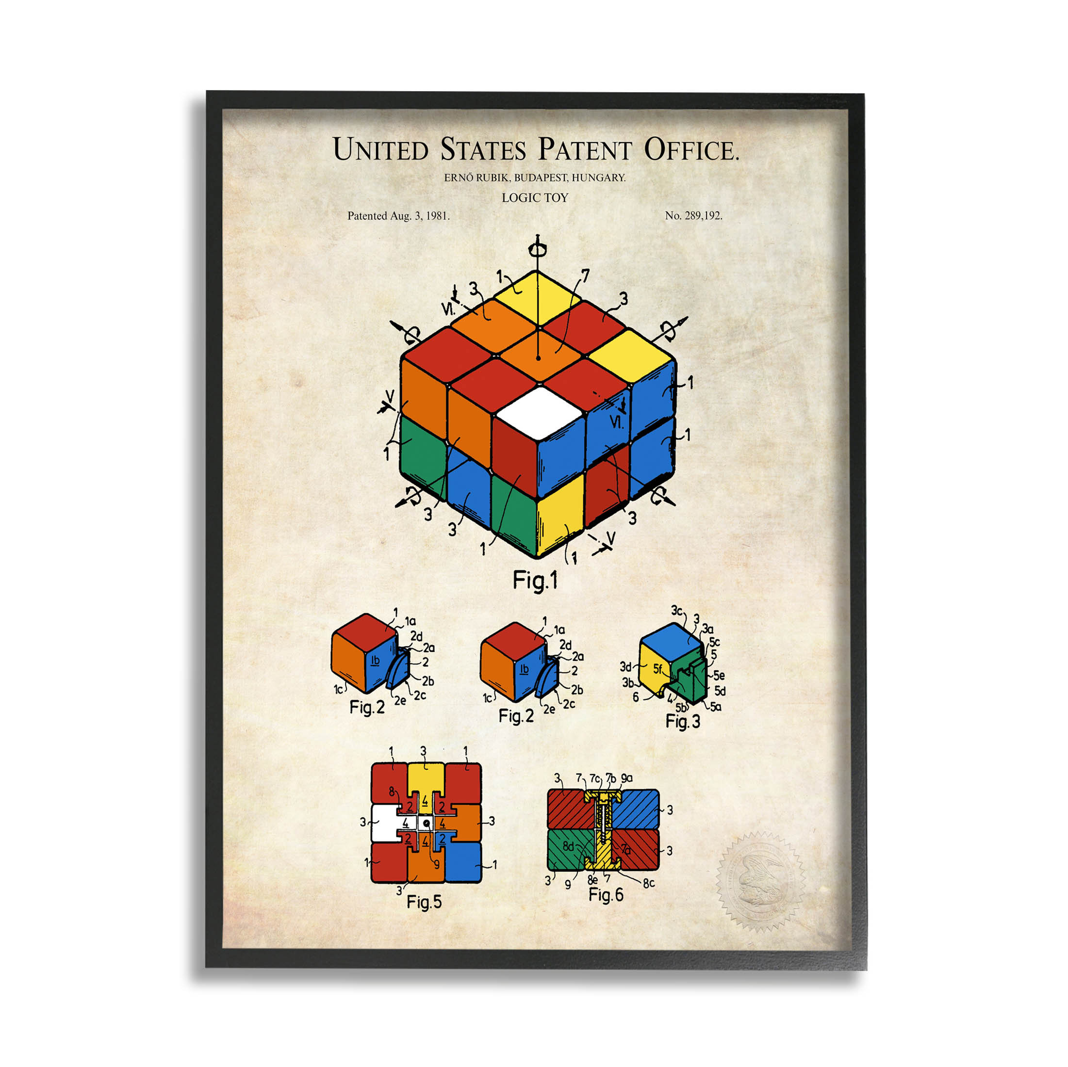 17 Stories Patent Office Logic Toy Diagram by Karl Hronek - Graphic Art ...