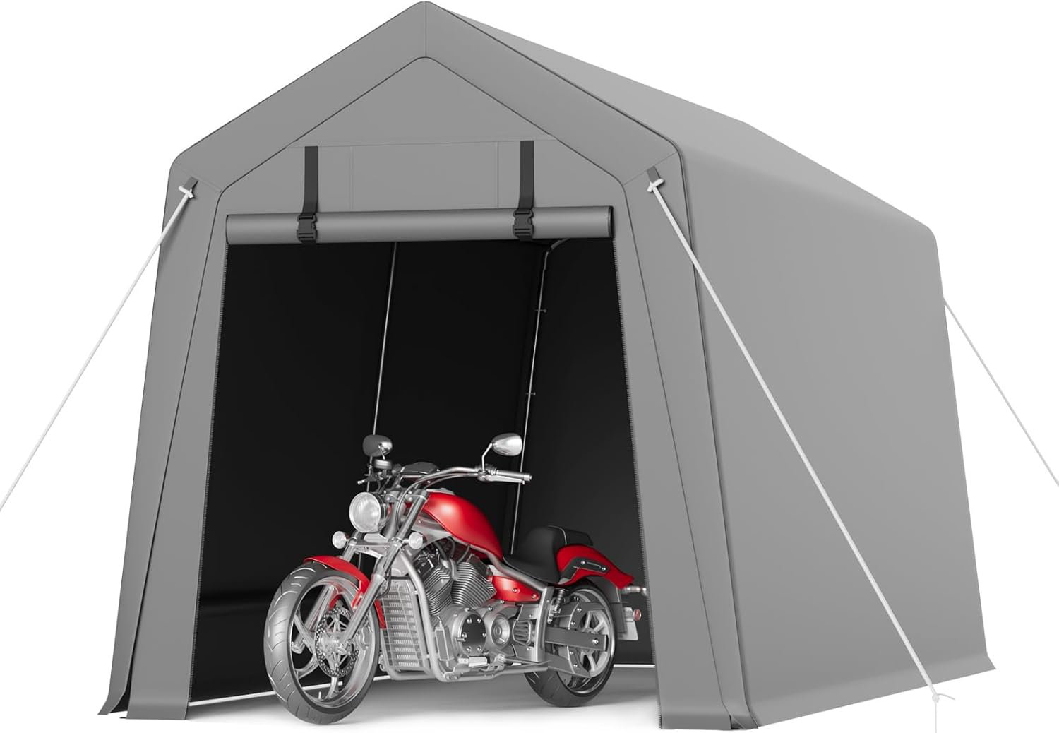 Espiron Optimum 7x15 Ft Motorcycle Portable Storage Sheds With Rolled ...