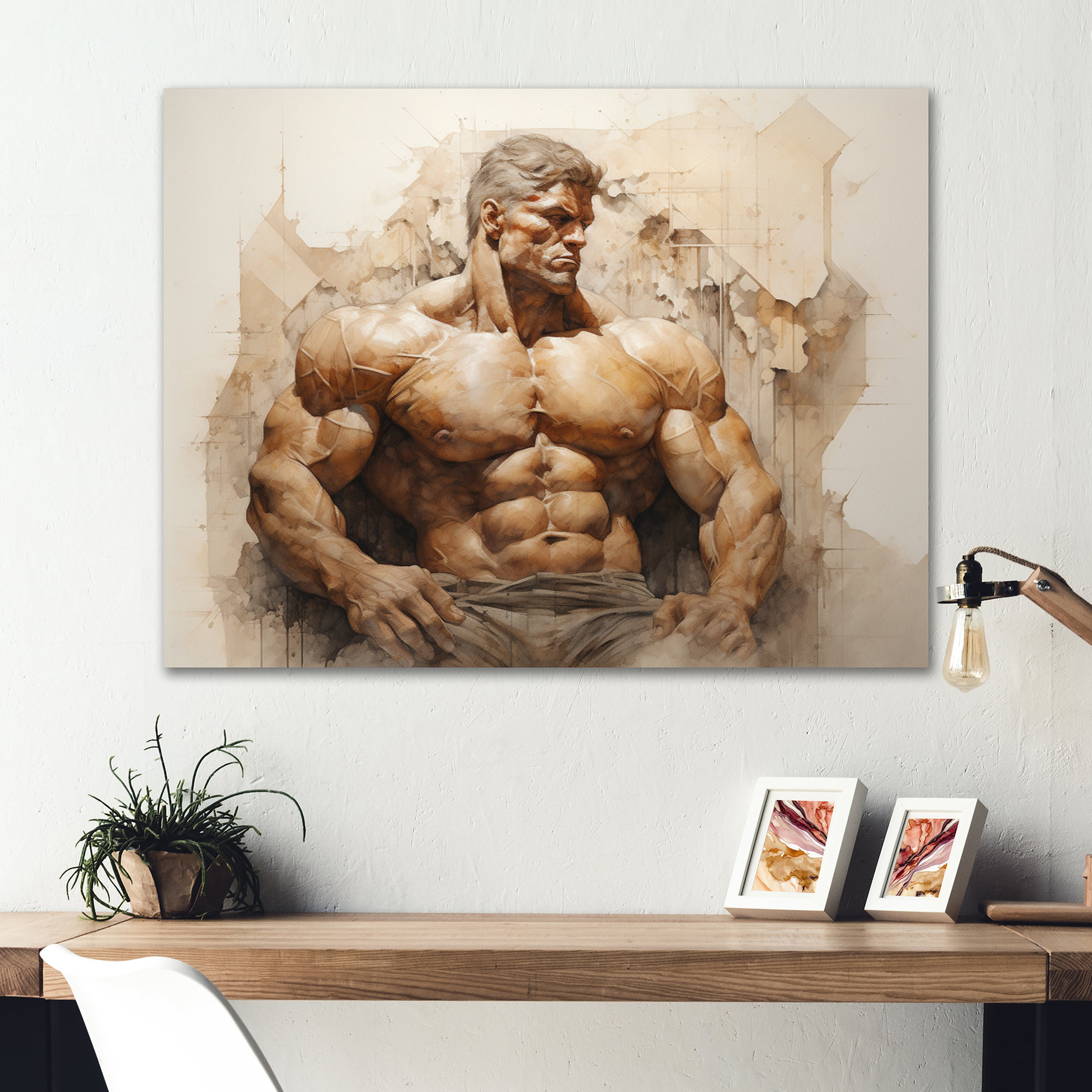 Bungalow Rose Bodybuilding Eternal Strength I On Metal Print | Wayfair