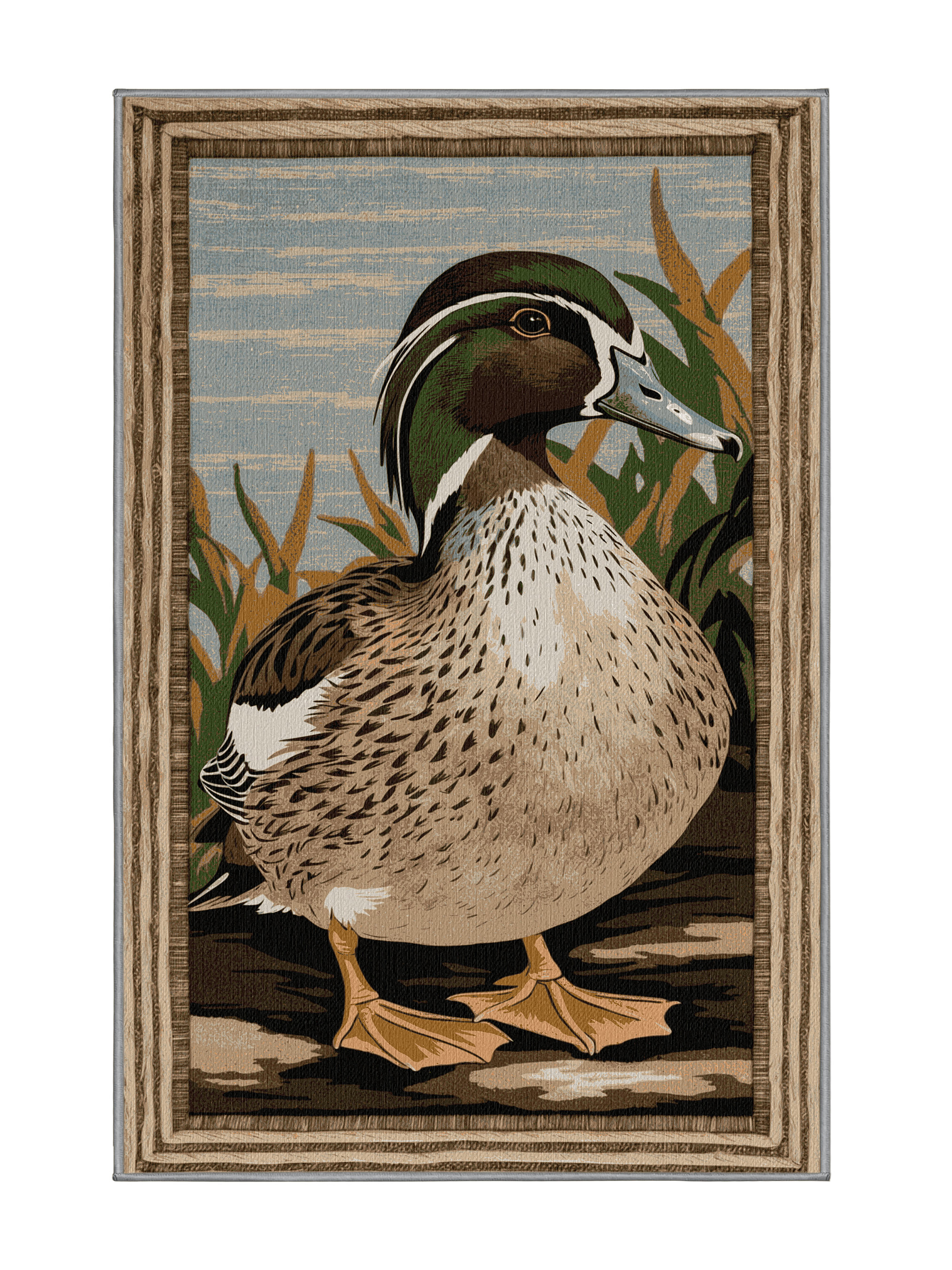 Foundry Select Washable American Wigeon Birds Area Rug | Wayfair