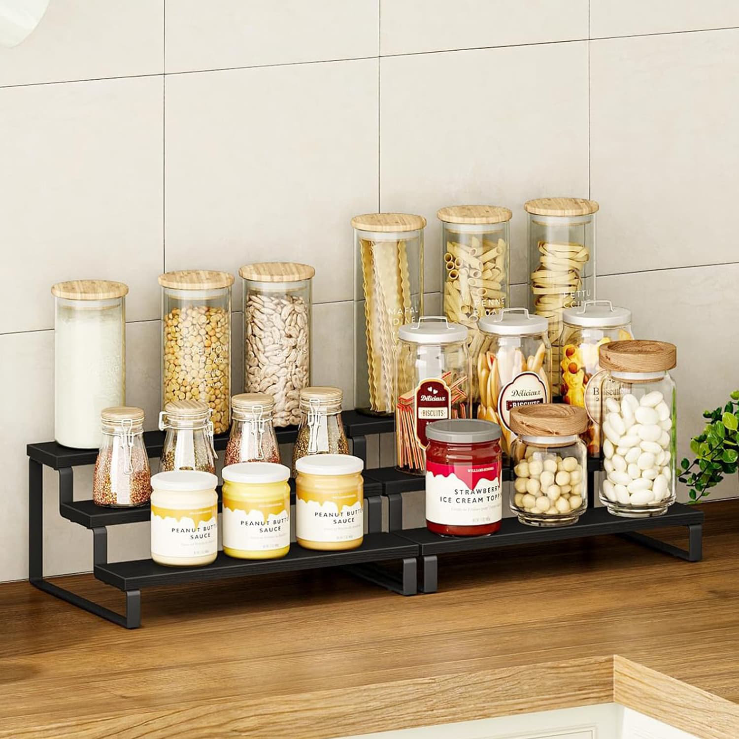 RIFPOY 3 Layer Spice Rack, Set Of 2, Spice Rack Cabinet Organizer Shelf ...