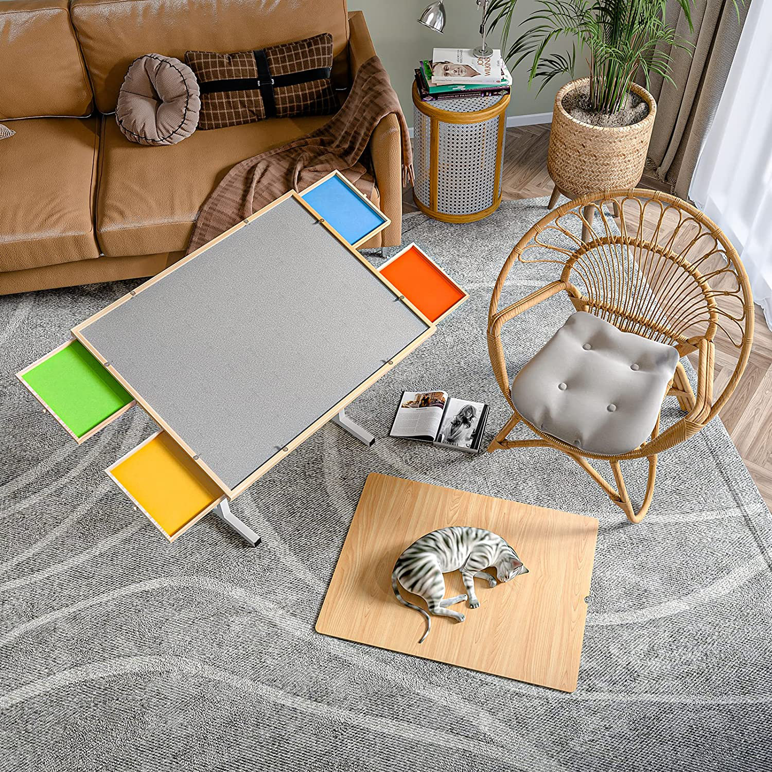 Fanwer Jigsaw Puzzle Tables with Adjustable Metal Legs 1500 pieces ...