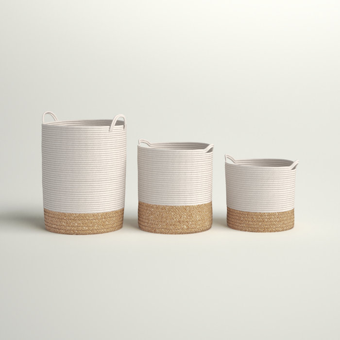 Sand & Stable 3 Piece Fabric Basket Set | Wayfair