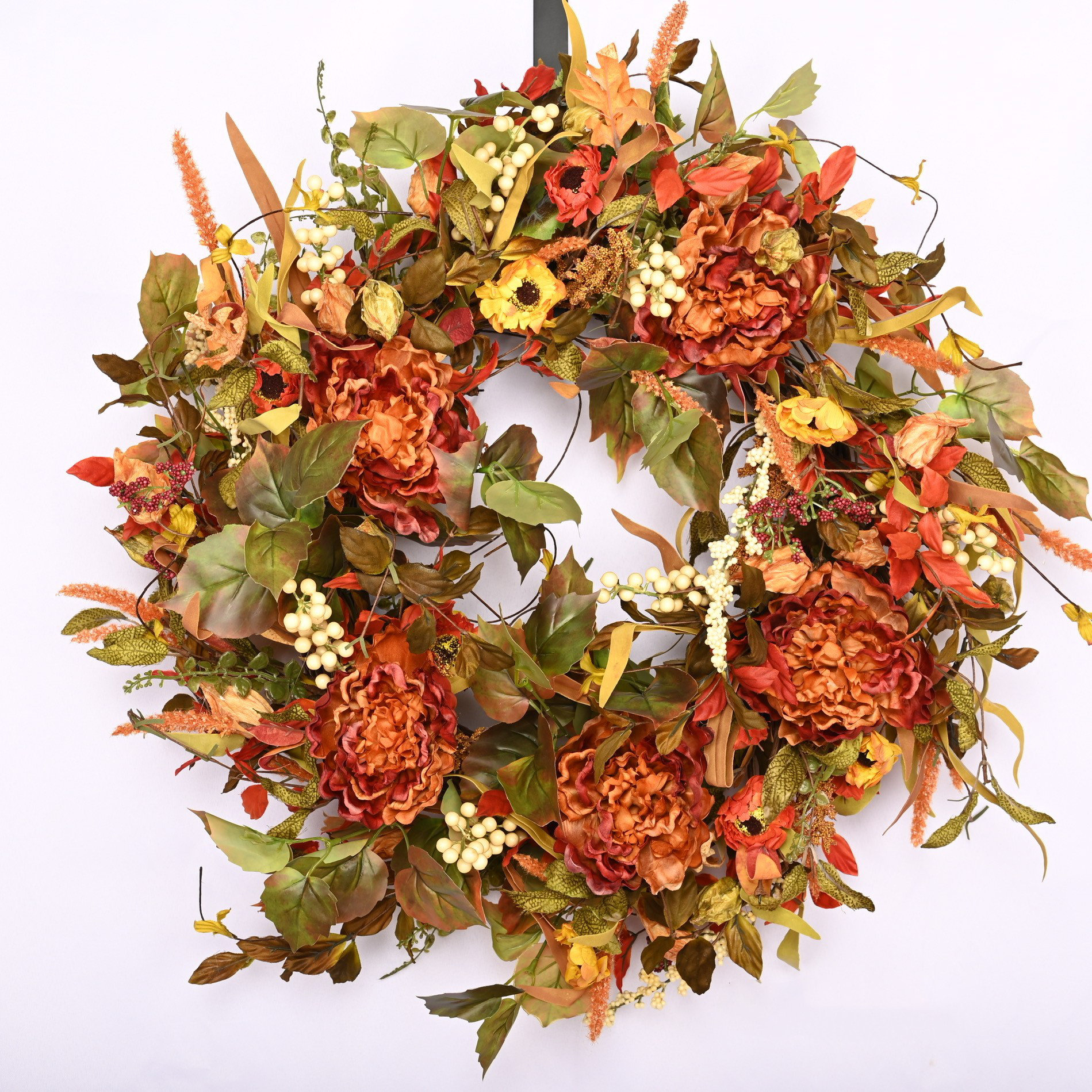 The Holiday Aisle® Peony Berry 26" Wreath & Reviews | Wayfair