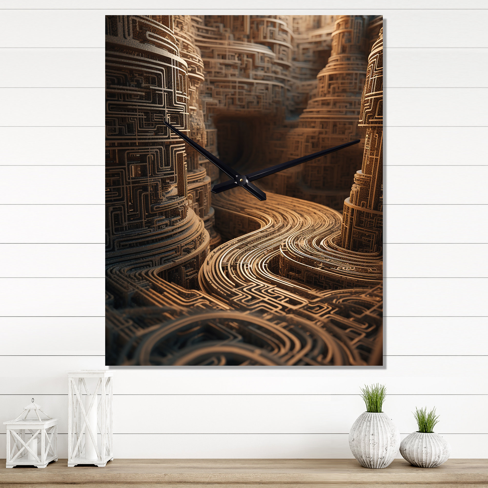 Design Art Unravelling The Gold Labyrinth Mystery - Abstract Landscape ...