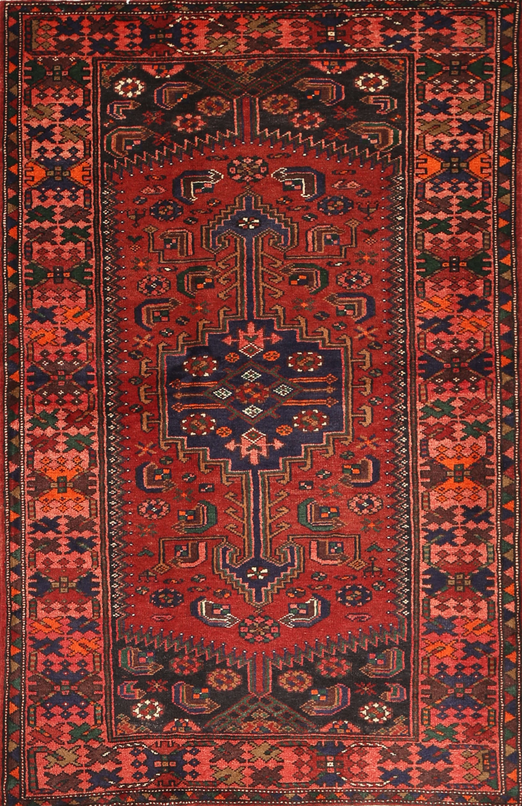 Bungalow Rose Oriental Dark Mehroon Area Rug | Wayfair