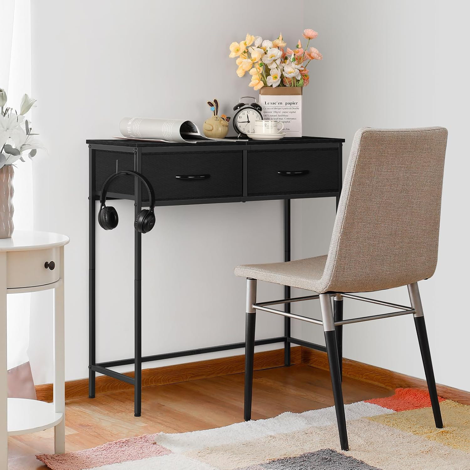 Hokku Designs Console Table with 2 Drawers, 31.5 inches Small Entryway ...