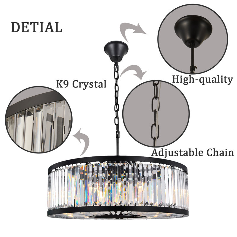 Mercer41 Tyesa 6 - Light Dimmable Drum Chandelier | Wayfair