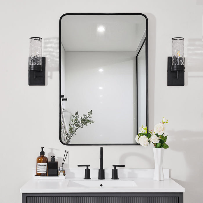 Ebern Designs Modern Rounded Rectangular Bathroom Mirrors| Stainless ...