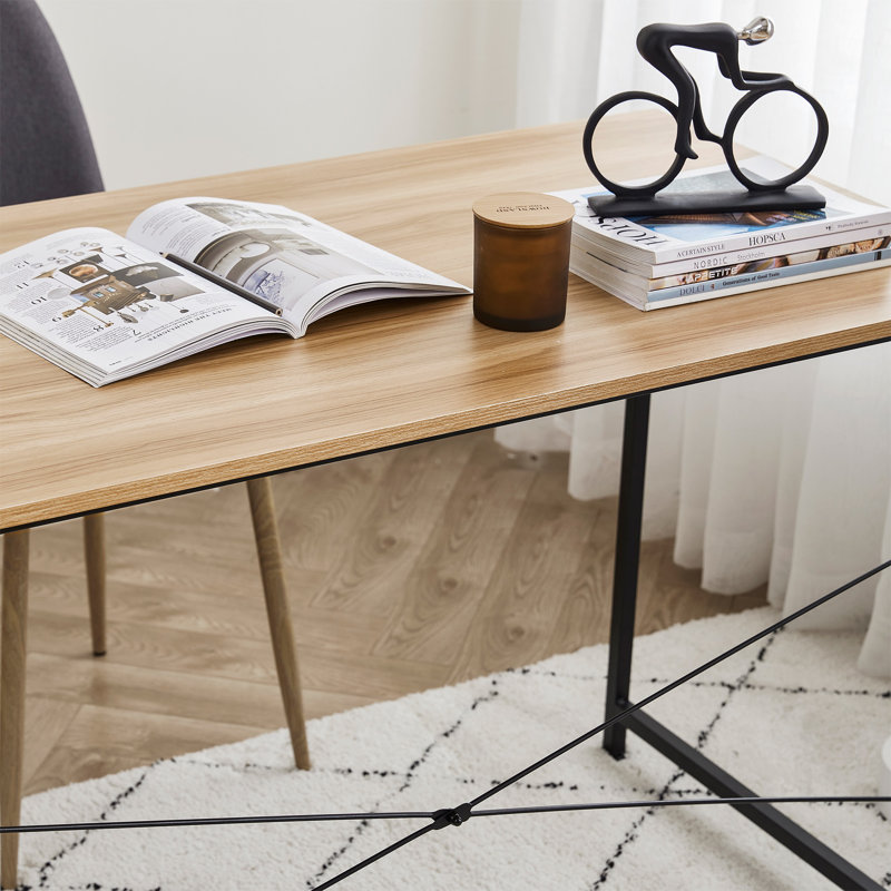 DormCo Suprima® Beech Modern Minimalist Desk | Wayfair