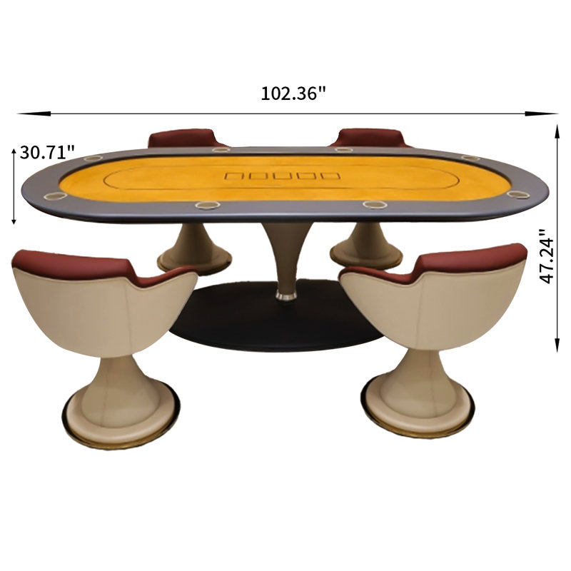 Recon Furniture 102.36 8 - Player Foldable Poker Table | Wayfair