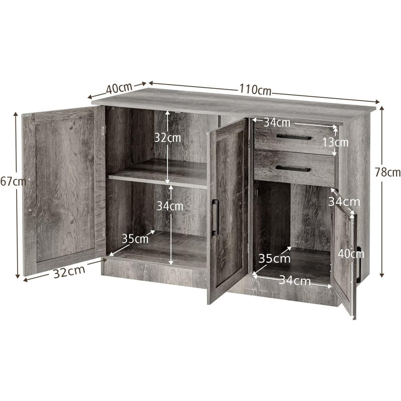 Alpen Home Vaasa 110 Cm Wide 1 Drawer Sideboard | Wayfair.co.uk